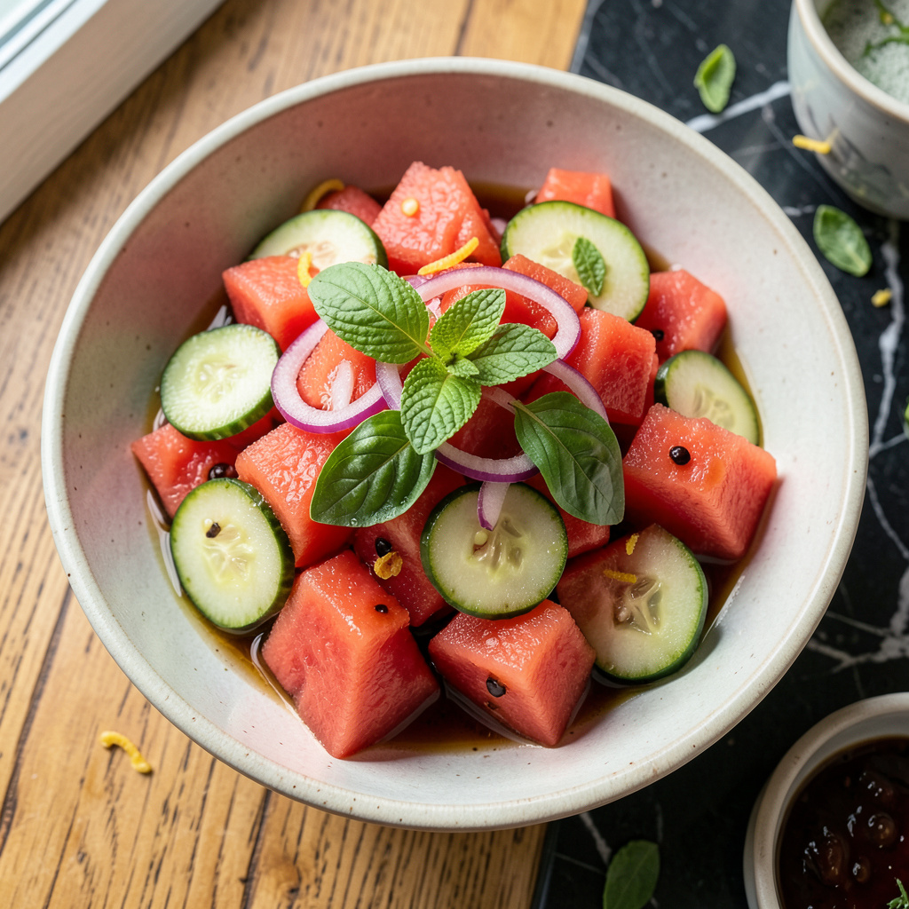 Watermelon Salad Recipe Balsamic Vinegar: Sweet and Tangy Summer ...